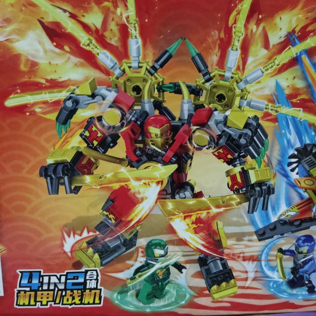 Jual Mainan Brick Balok NINJA ROBOT-NINJA PESAWAT-NINJA NAGA LW NO.1074 ...