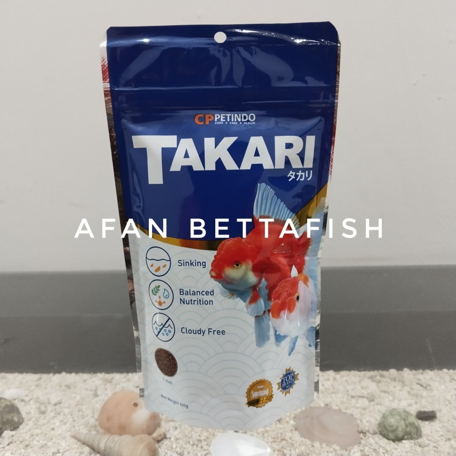 Jual PELET TAKARI 1 MM 100GR SINKING PELLET IKAN MAS KOKI PAKAN ...