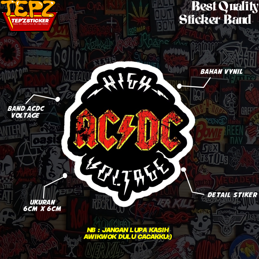 Jual STIKER STICKER (BAND ACDC VOLTAGE) STIKER BAND|STIKER METAL|STIKER ...