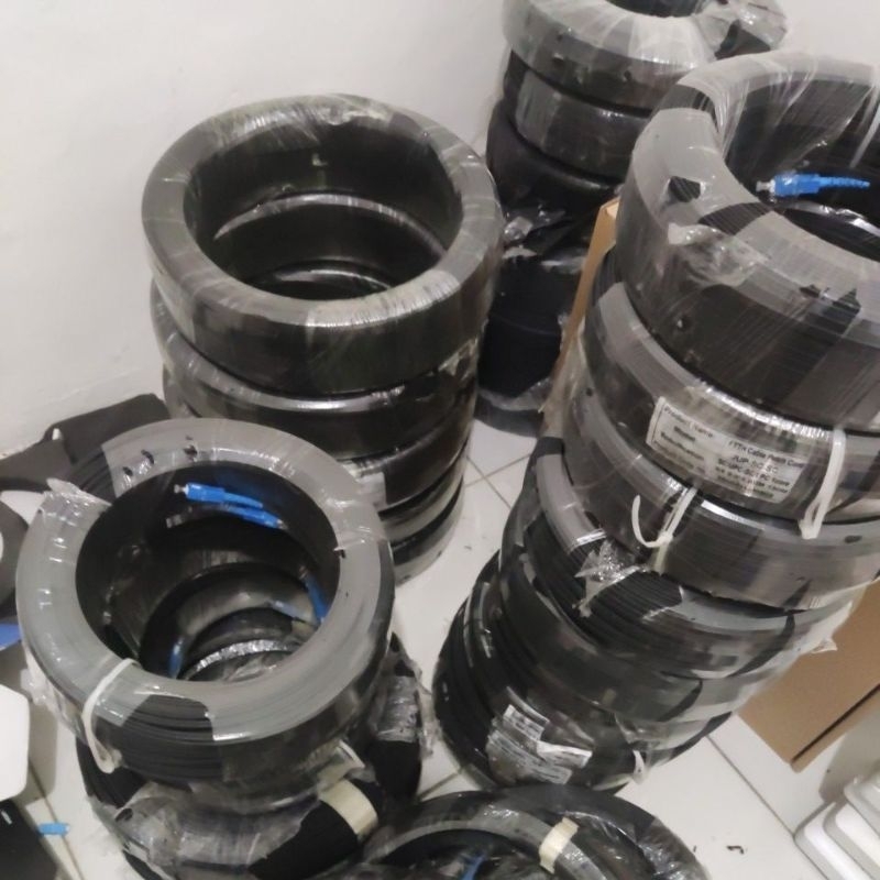 Jual KABEL PRECON FIBER OPTIK 250 Meter 1 core 3 seling konektor port ...