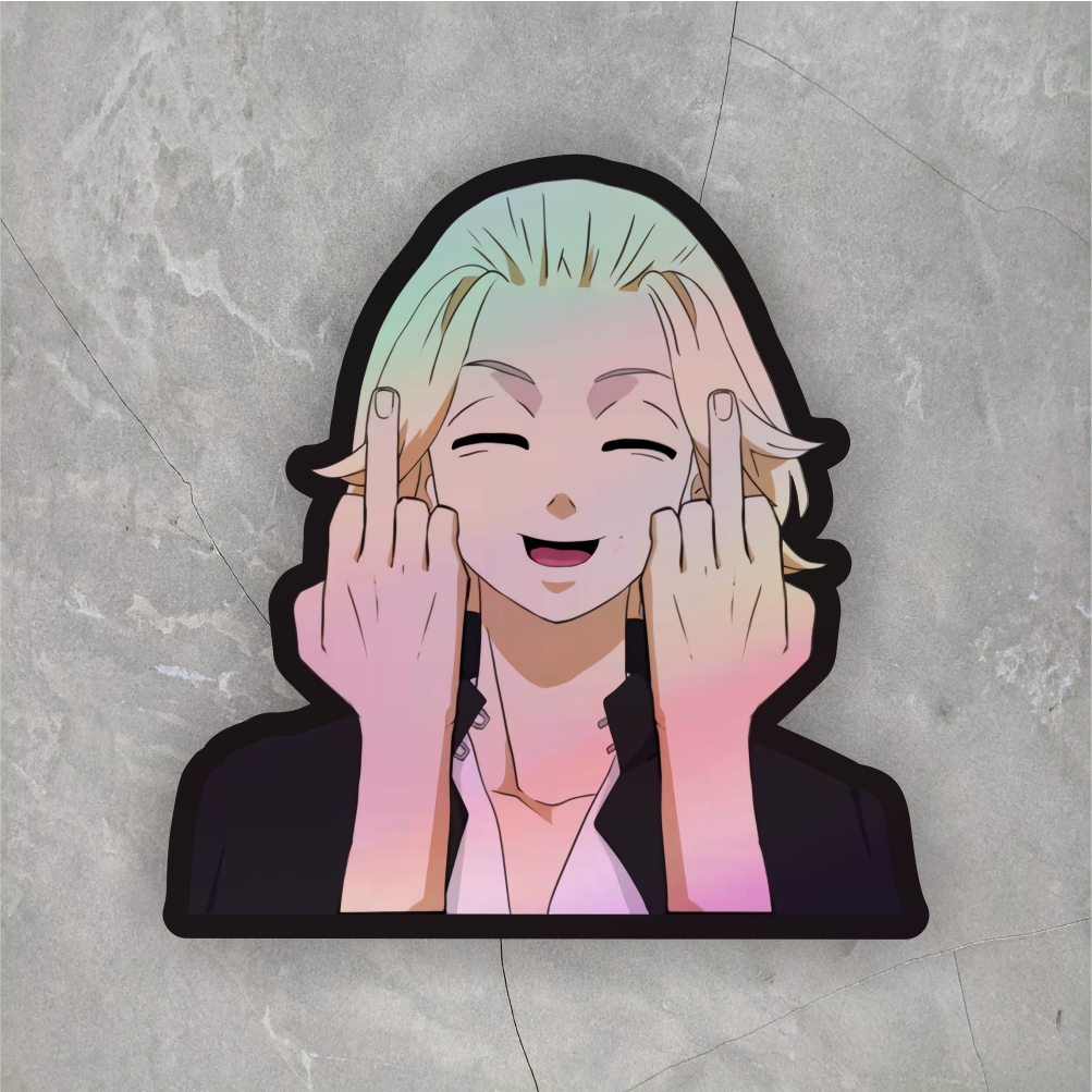 Jual Sticker Anime Hologram Mikey Tokyo revengers ukuran 5,6 cm sticker ...
