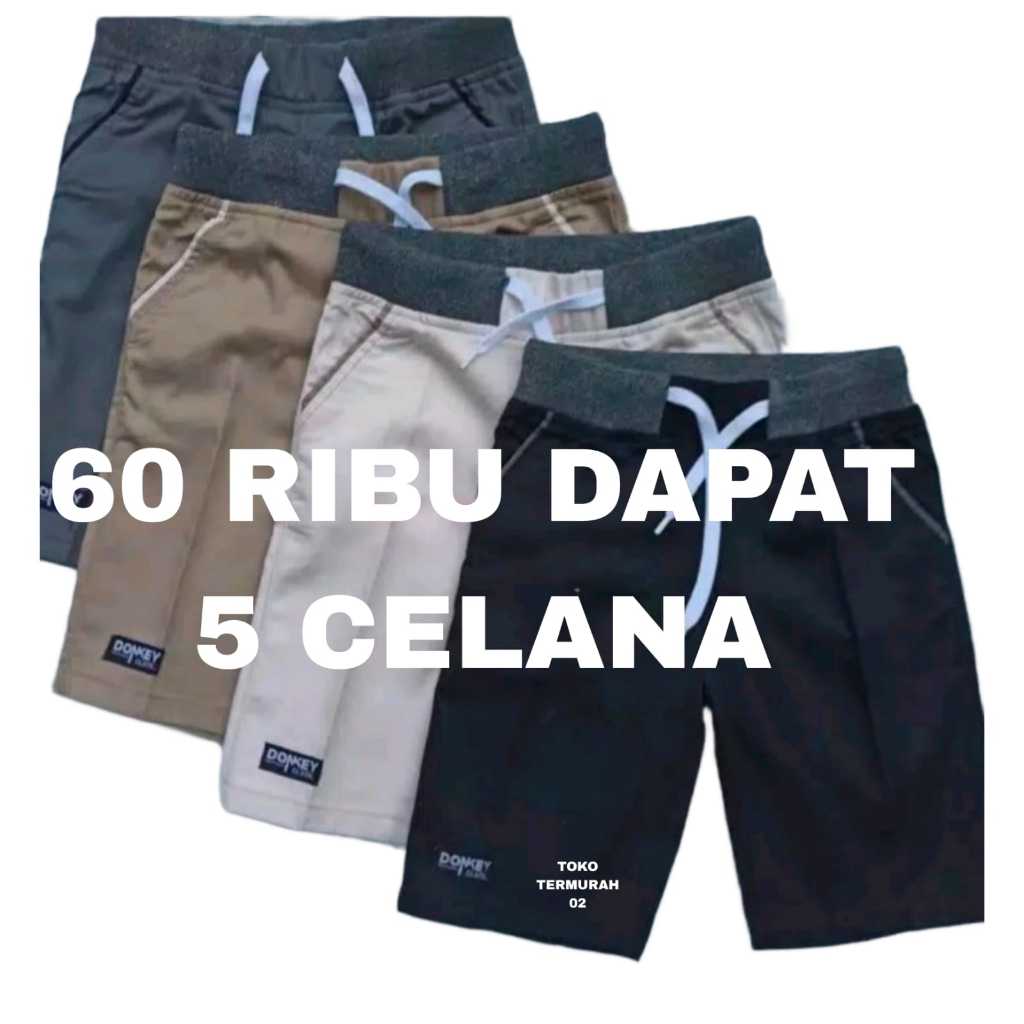 Jual TURUN HARGA!! CELANA PENDEK CHINOS PRIA DEWASA 60 RB DAPAT 5 PCS/ CELANA PENDEK CHINOS COD ...