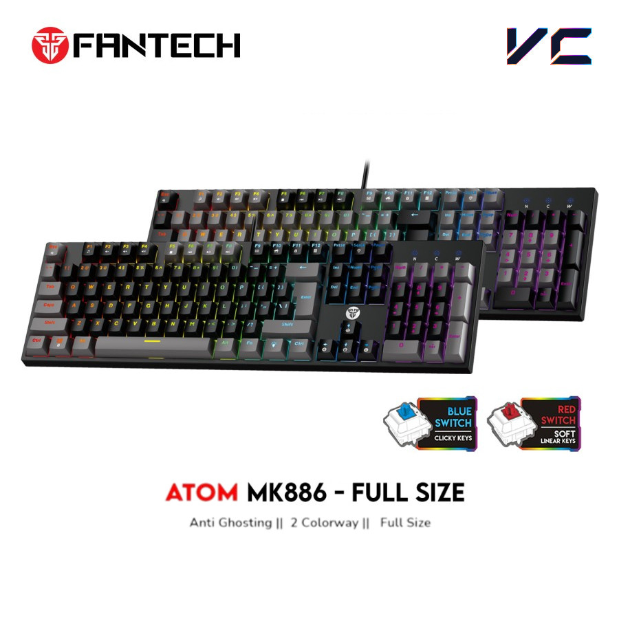 Jual Fantech ATOM 104 FULL SIZE MK886V2 RGB Mechanical Keyboard Gaming ...