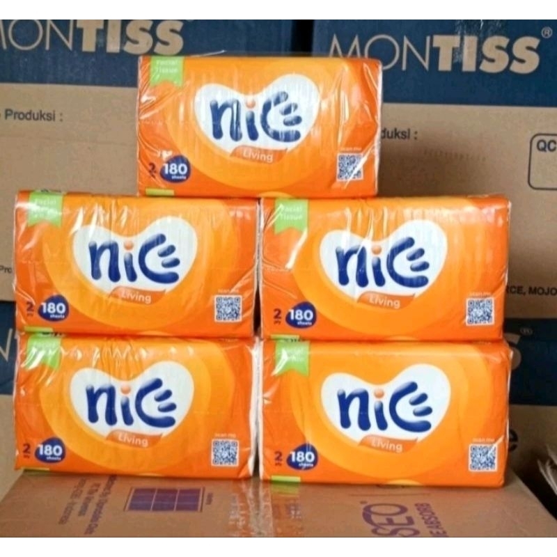 Jual tissue Nice 180 sheet 2 ply 5 pcs | Shopee Indonesia