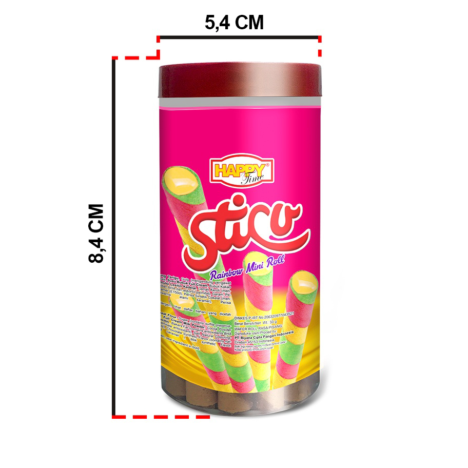 Jual Seller Happy Time Astor Sticu Mini Wafer Roll Rainbow 33gr (3 ...