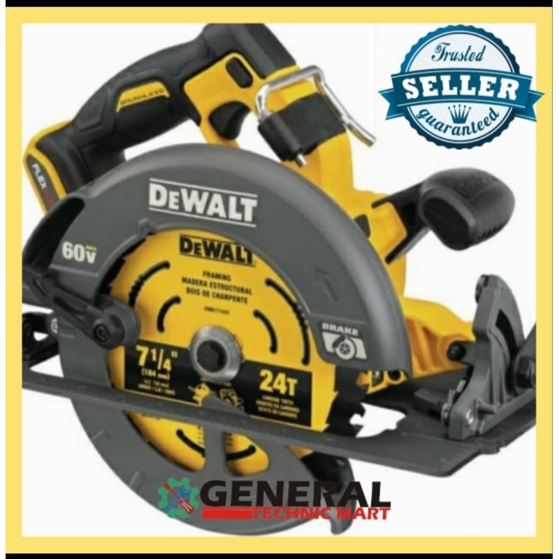Jual Circular saw cordless baterai Dewalt DCS578X2 60V 7" Flexvolt ...