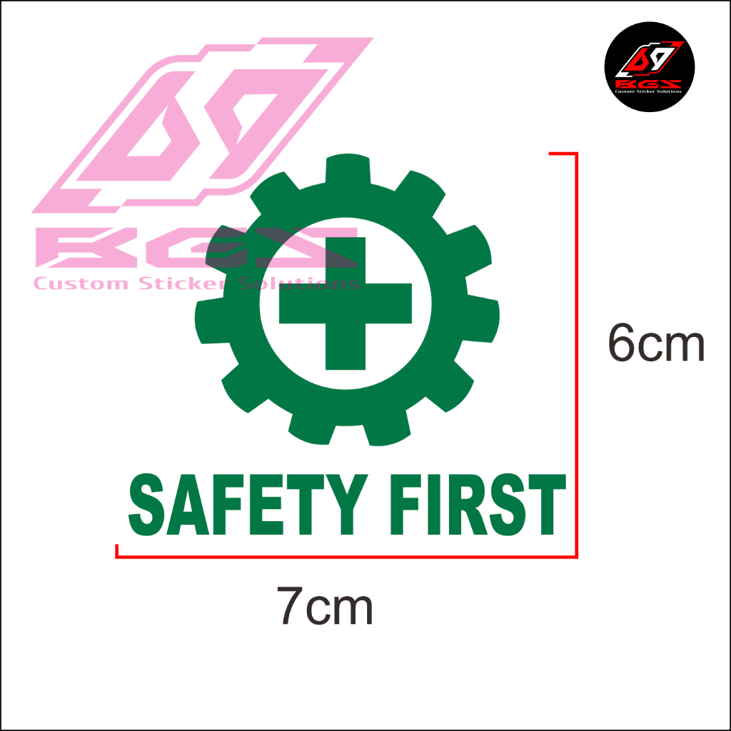Jual Sticker Safety First Sticker Helm Proyek, Sticker keselamatan ...