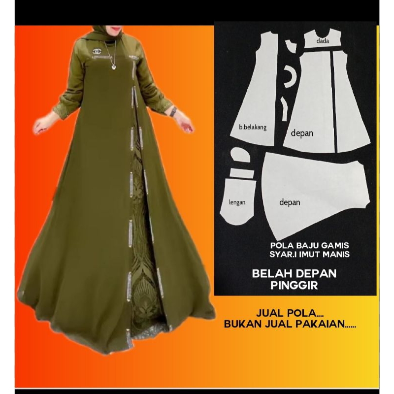 Jual pola gamis turki syar.i viral iimut anggun 2024 | Shopee Indonesia