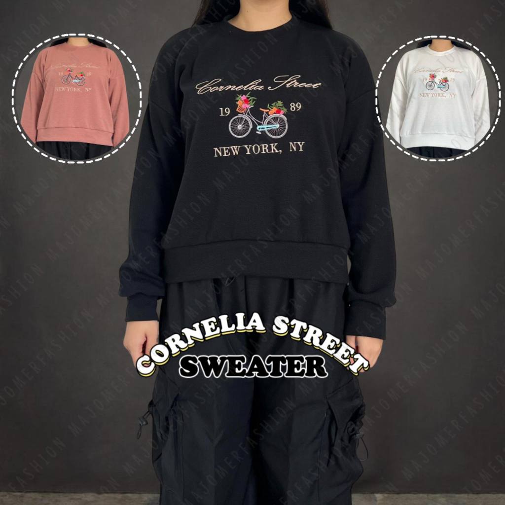 Jual Majomer | Cornelia Street Sweater Crew Neck - Sweatshirt Wanita | Shopee Indonesia