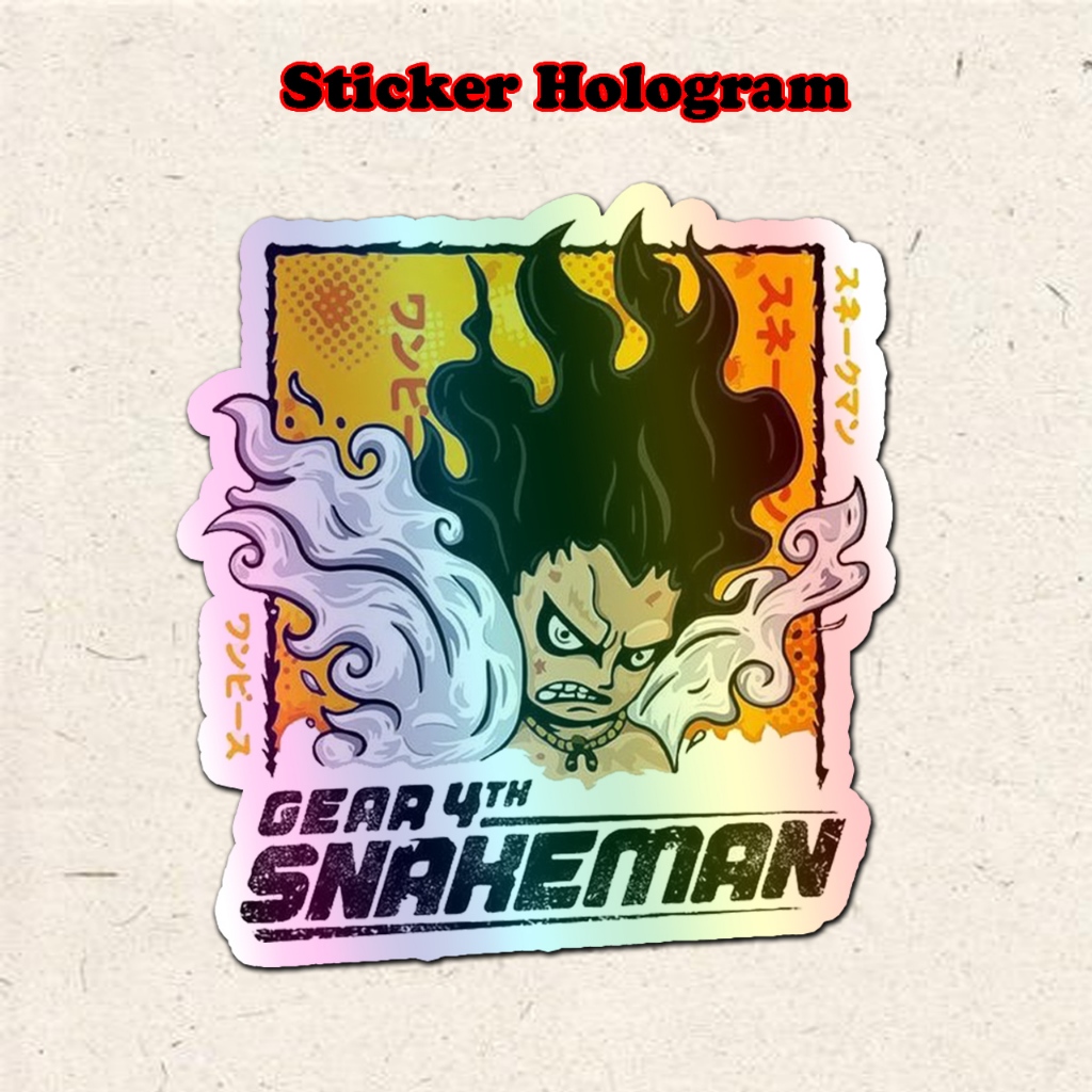 Jual Stiker Hologram Luffy snackman One piece sticker case hp & laptop ...