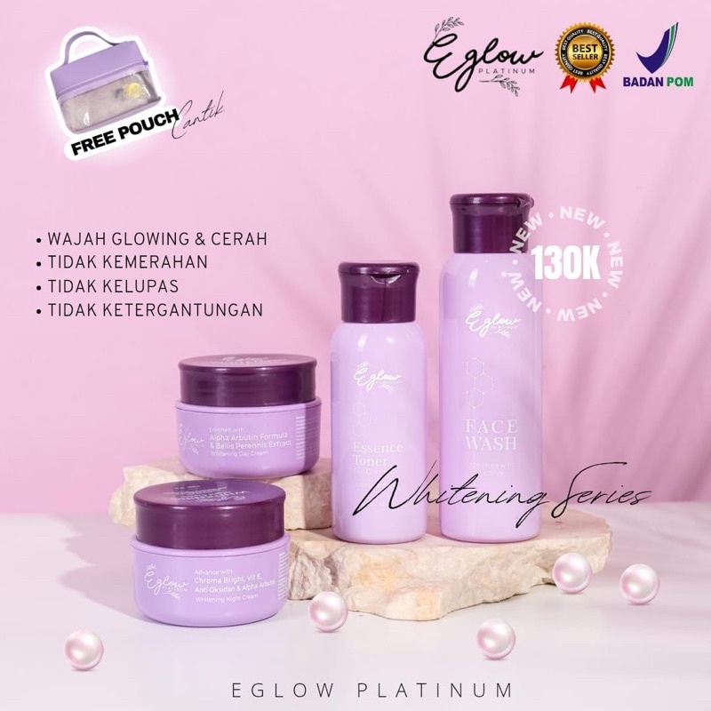Jual Eglow Platinum Whitening Series aman sudah BPOM 100% Original ...