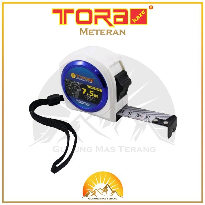 Jual Tora Meteran Putih 3 5 7.5 10 Meter Pengukur Panjang Alat Ukur ...