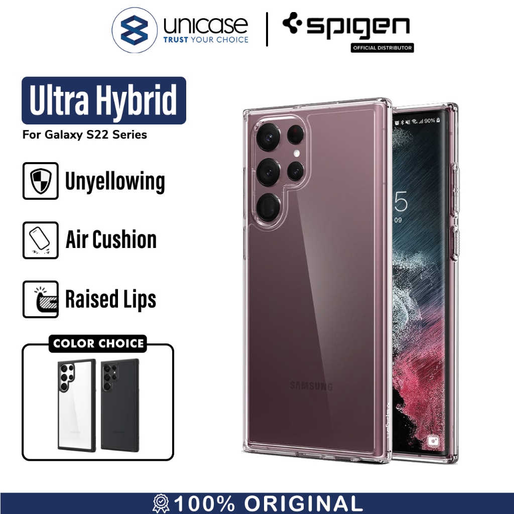 Jual Case Samsung Galaxy S22 Ultra Plus Spigen Ultra Hybrid Clear Casing | Shopee Indonesia