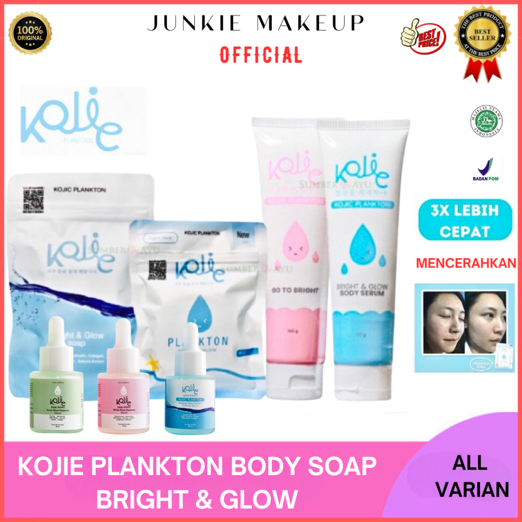 Jual 𝗝𝗨𝗡𝗞𝗜𝗘 𝗠𝗔𝗞𝗘𝗨𝗣 - Kojic Plankton / Sabun Kojic Plankton / Body Serum ...