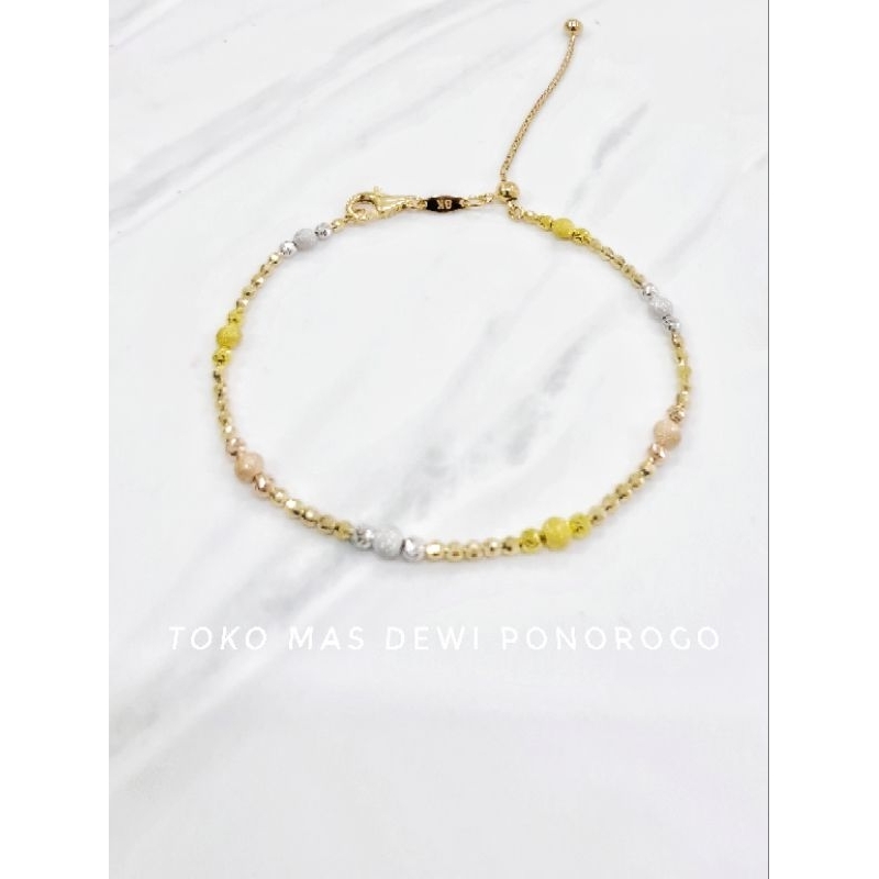 Jual TOKO DEWI GELANG SERUT MODEL MRICAN SLEP WARNA Emas Asli Kadar 8K ...