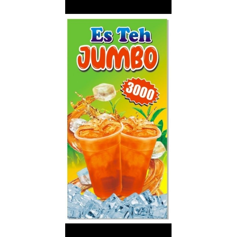 Jual spanduk es teh 50x100cm dapat 2 | Shopee Indonesia