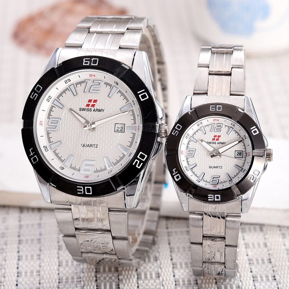 Jual Jam Tangan Rantai 100% Stainless Steel Band Jam Pria Wanita Tahan ...