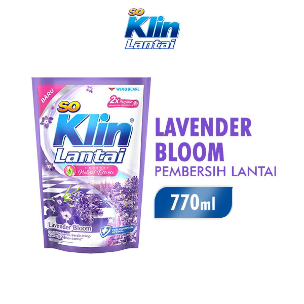 Jual Soklin Pembersih Lantai Ungu Lavender Bloom Pouch 770 ml | Shopee Indonesia