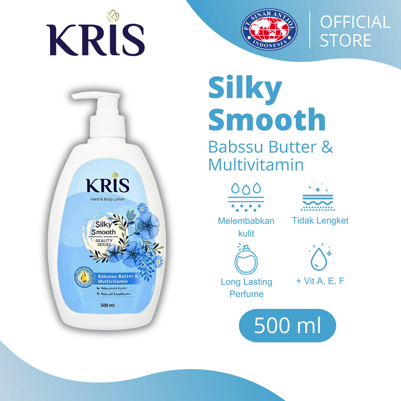 Jual 500 ml - KRIS SILKY SMOOTH BIRU Hand and Body Lotion Plus ...