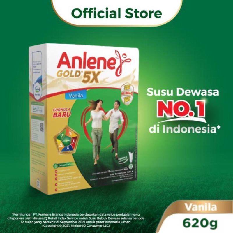 Jual TERMURAH!!Anlene Gold 5X Susu Bubuk Dewasa Vanila 620g/600g - Nutrisi Tinggi Kalsium Untuk ...