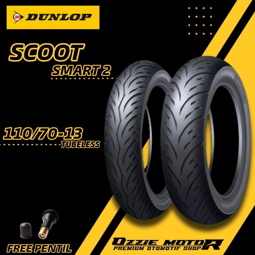 Jual BAN DUNLOP SCOOT SMART 2 RING 13 BAN MATIC TUBELESS UKURAN 110/70 ...
