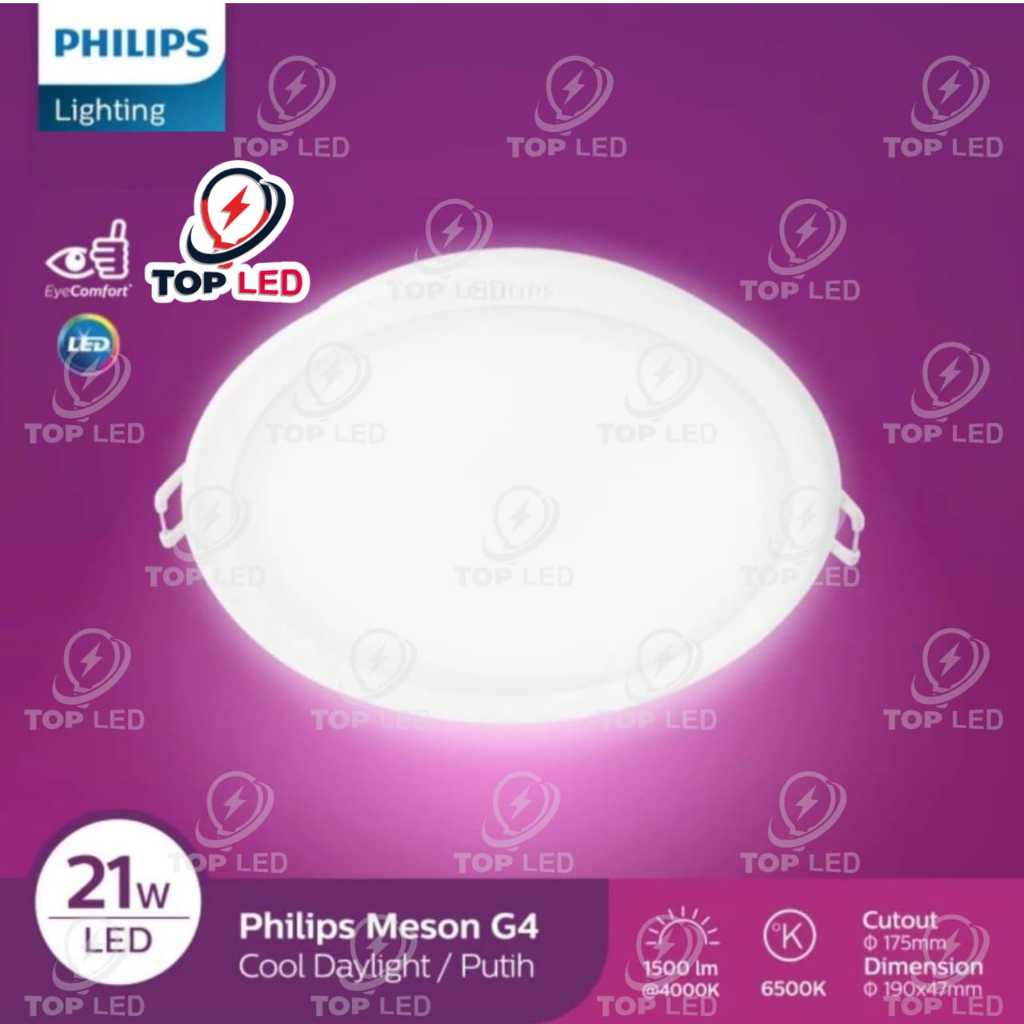Jual Philips Downlight MESON 175 21W WH Recessed LED | Shopee Indonesia