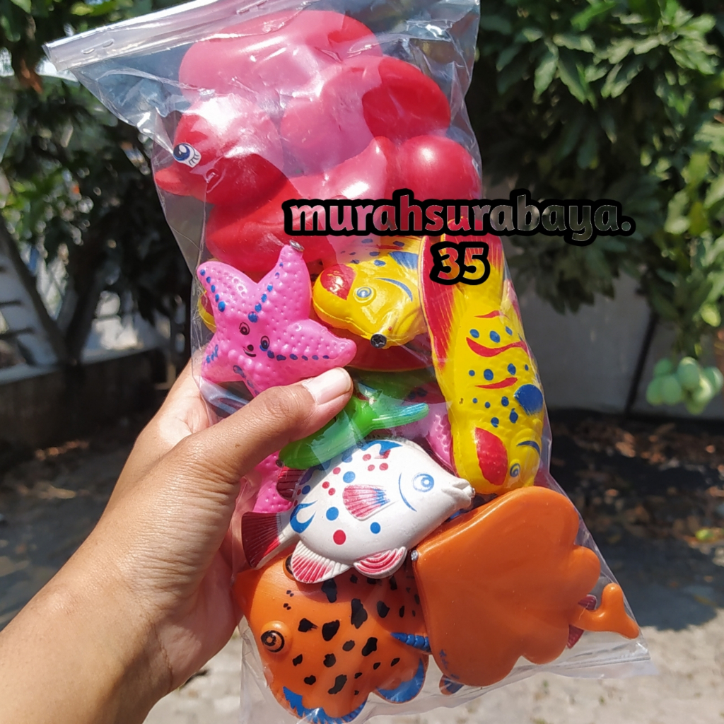 Jual Mainan Ikan Plastik Pancingan Magnet B545 | Ikan Plastik Pancingan ...