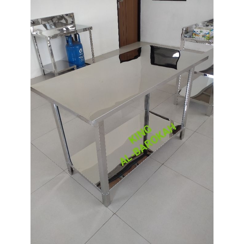 Jual MEJA DAPUR/MEJA RACIK STAINLESS STEEL | Shopee Indonesia