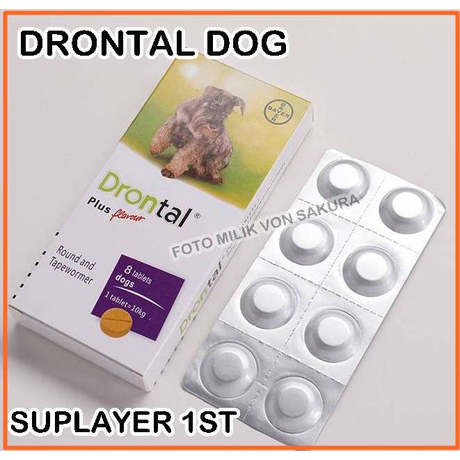 Jual DRONTAL DOG Plus Flavour OBAT CACING DRONTAL ANJING 1 TABLET ...