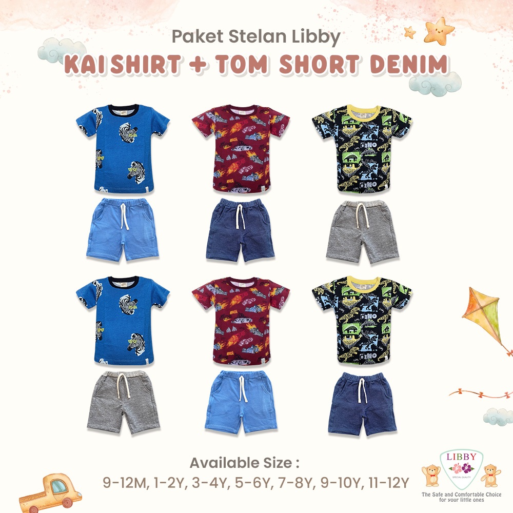 Jual LIBBY Setelan Anak Laki laki Kaos Anak laki laki & Celana Pendek ... Jual LIBBY Setelan Anak Laki laki Kaos Anak laki laki & Celana Pendek ...