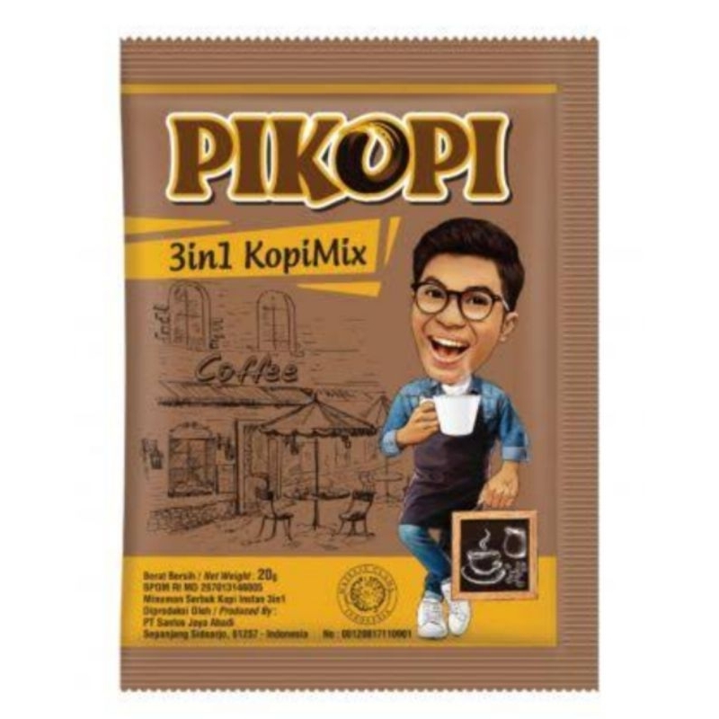 Jual PIKOPI 3IN1 KOPI MIX (1 RENCENG = 10 SACHET @20 GRM) | Shopee ...