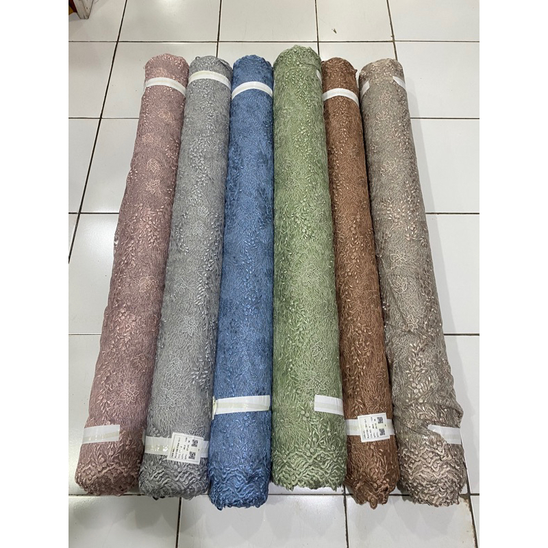 Jual [COD]Tile/Brokat Motif Bunga Sangat Cocok Untuk Dress,Gaun,Kebaya ...