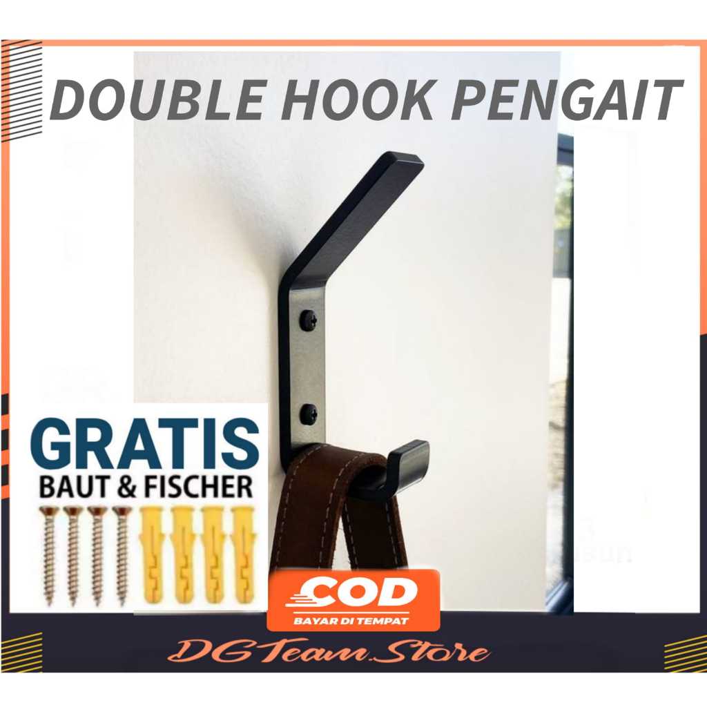 Jual HOOK BESI PENGAIT BARANG / GANTUNGAN BAJU / GANTUNGAN BESI /TEMPEL ...