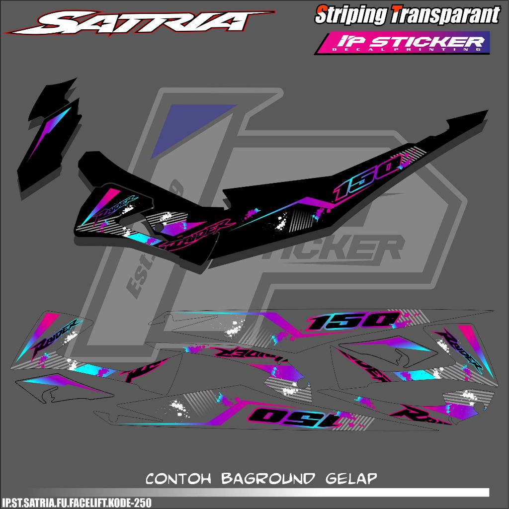 Jual SATRIA FU FACELIFT TIPE S (COD) STIKER STRIPING MOTOR SUZUKI ...