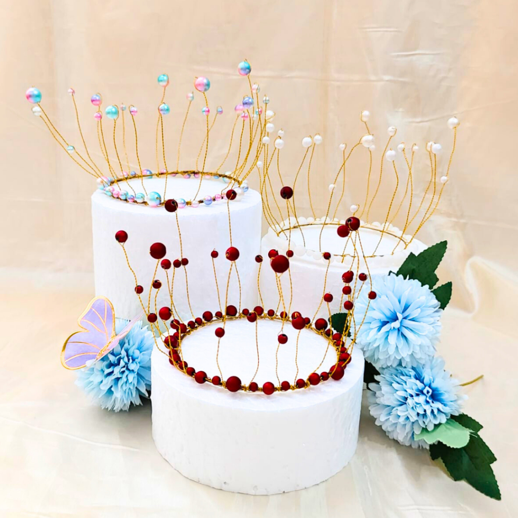 Jual Topper Dekorasi Hiasan Cake Kue Mahkota Mutiara / Crown Pearl ...