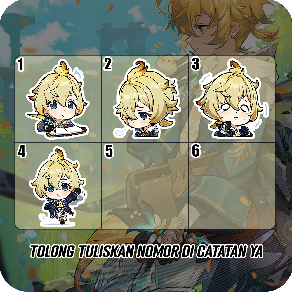 Jual Stiker Glossy Mika Genshin Impact, Sticker Anime Lucu Untuk HP ...