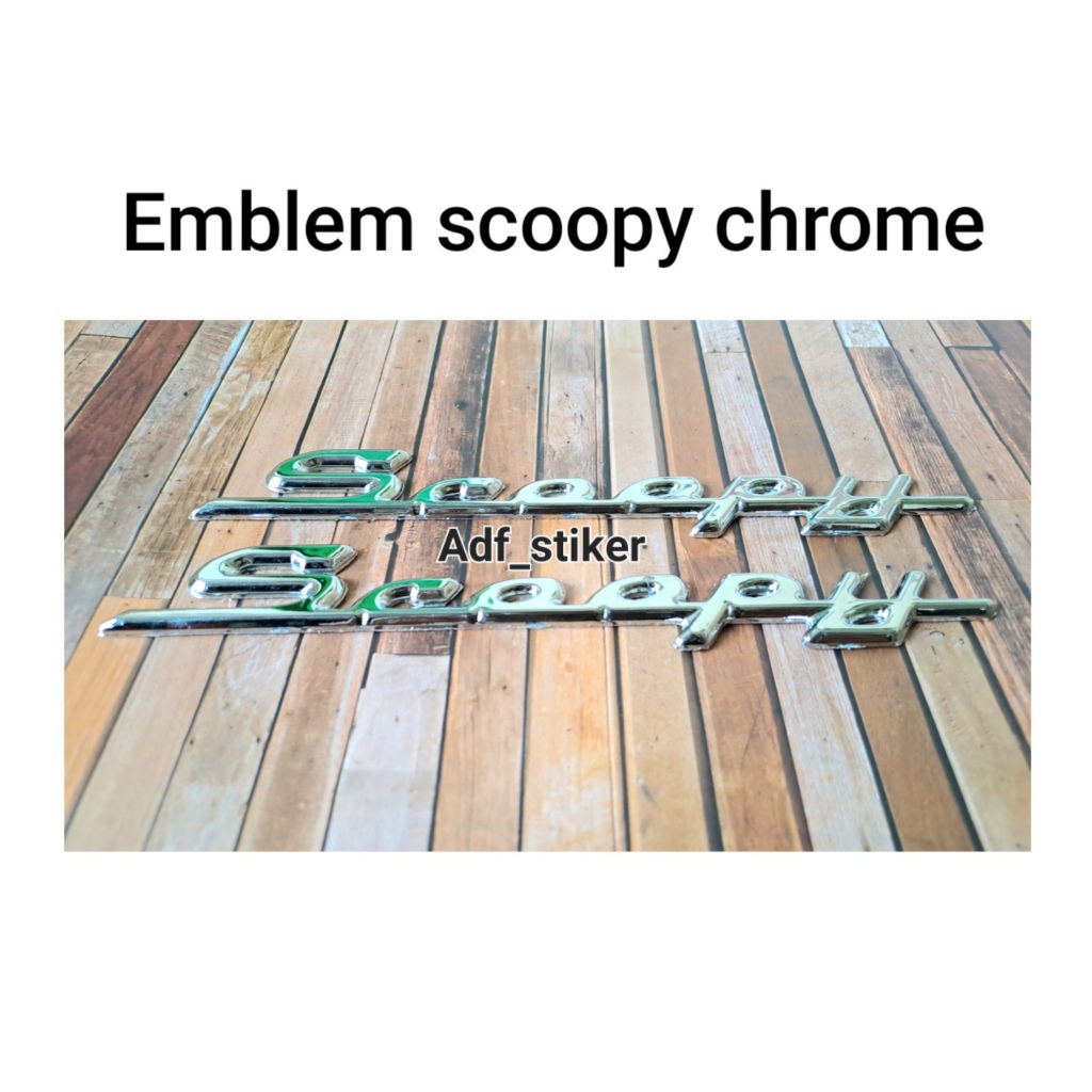 Jual Emblem scoopy fi lam Lokal / Emblem scoopy timbul chrome / emblem ...