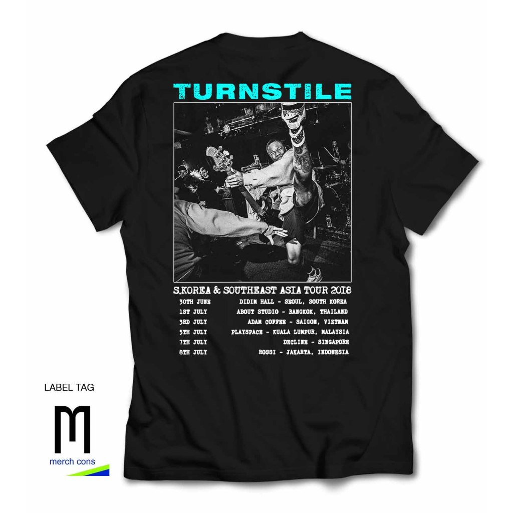 Jual TURNSTILE Tour Merch band hardcore punk/ Sablon plastisol / tag ...