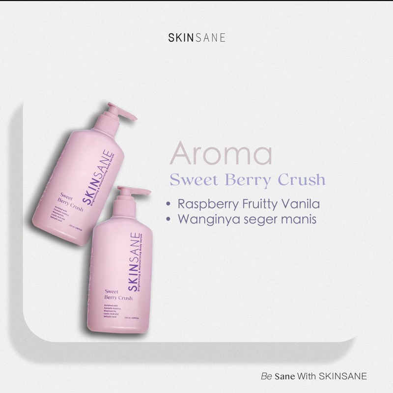 Jual Body Serum Ungu Skinsane Sweet Berry Crush 250ml Wangi Seger Manis ...