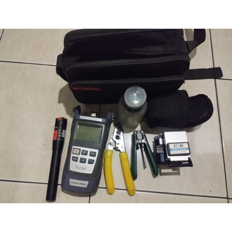 Jual FTTH Tool Kit Set Lengkap OPM Cleaver FO Fiber Optik Tool Kit FO ...