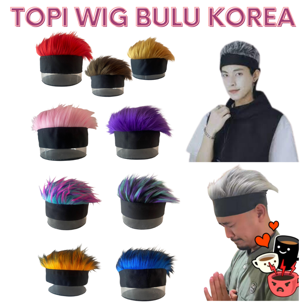 Jual Topi Wig Bulu korea lembut, Topi Naruto anime, Topi Bulu, Topi ...