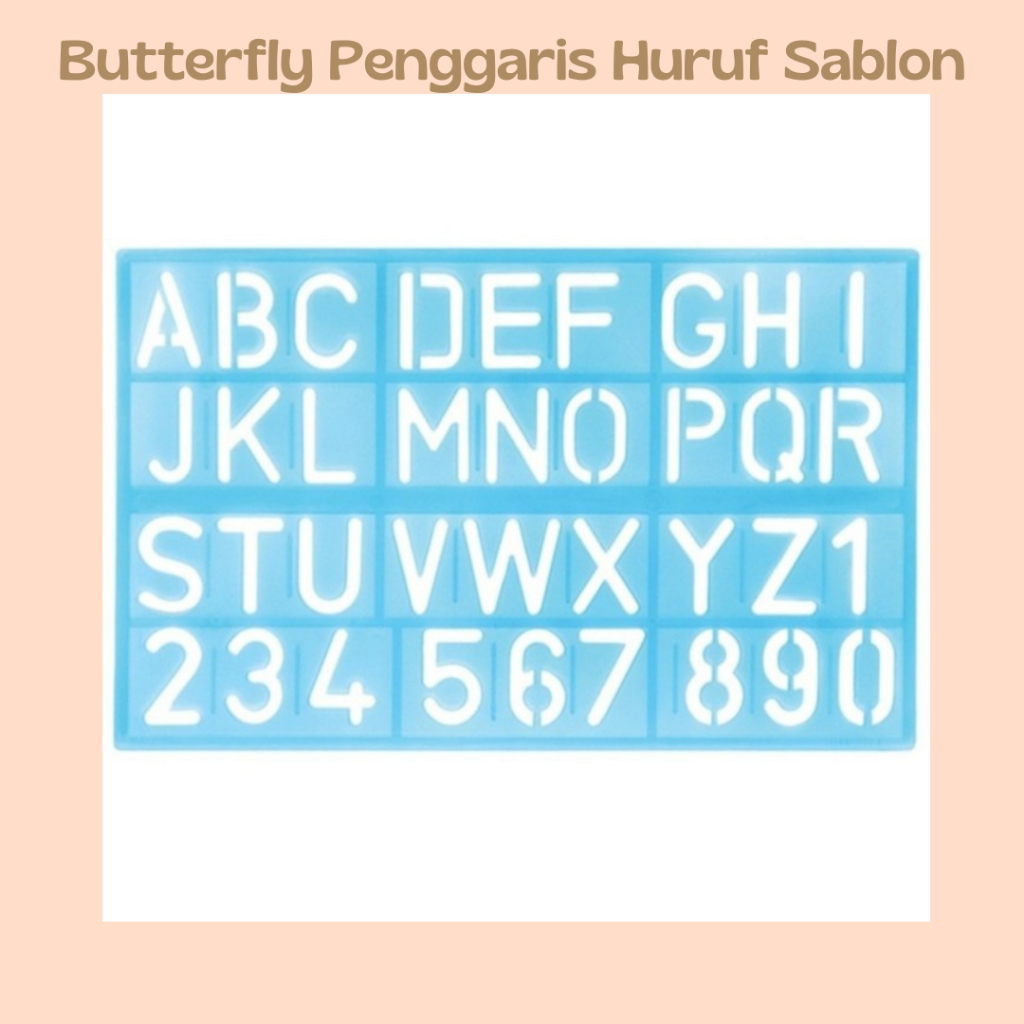 Jual Penggaris Huruf Sablon merk Butterfly | Shopee Indonesia