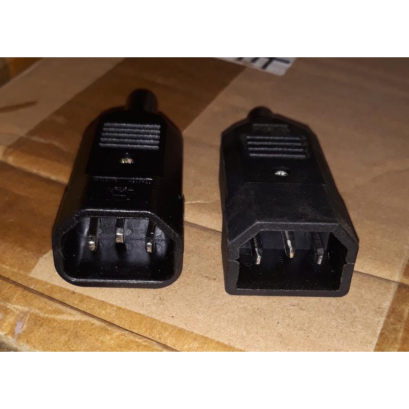 Jual Konektor C14 Male/C13 Female 10A/Socket C14/C13 10 Ampere | Shopee ...