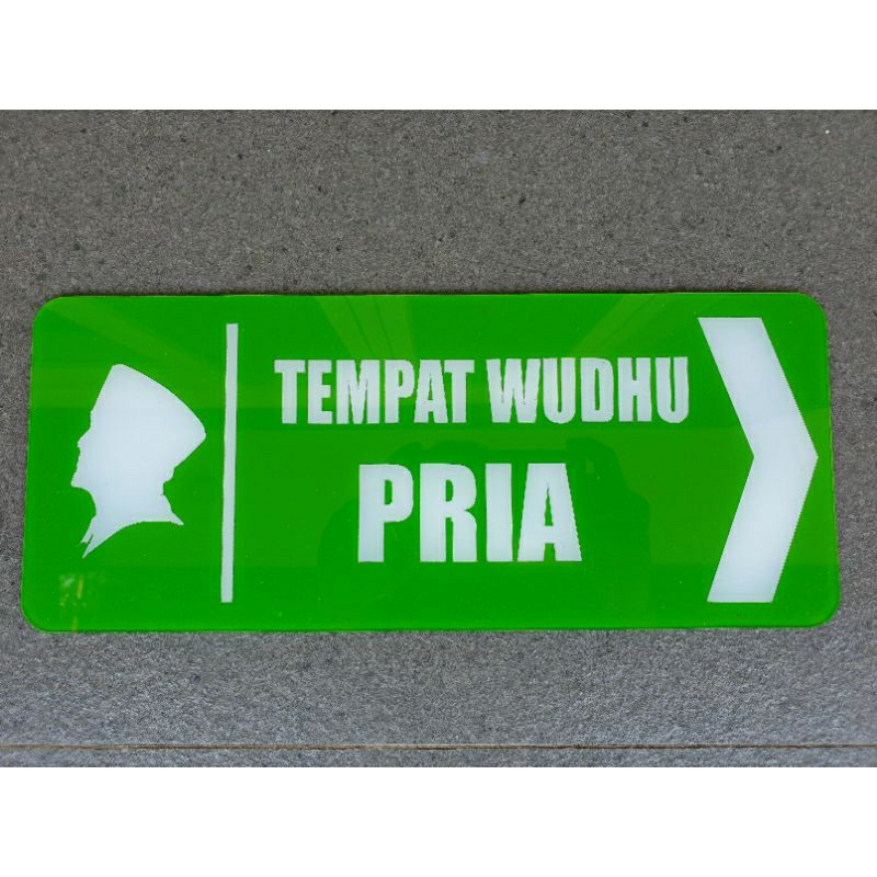 Jual TULISAN TEMPAT WUDHU PRIA/WANITA/SIGNAGE AKRILIK MURAH/PAPAN ...