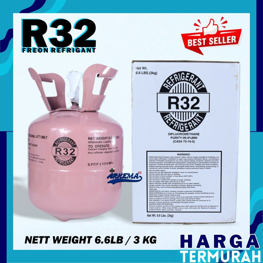 Jual REFRIGERANT R 32 | REFRIGERANT R32 TABUNG ISI 3KG | REFRIGERANT R ...
