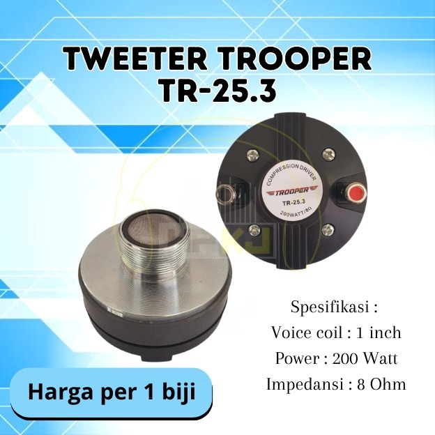 Jual DRIVER TWEETER TROOPER 25 driver tweeter twiter trooper 25 ...