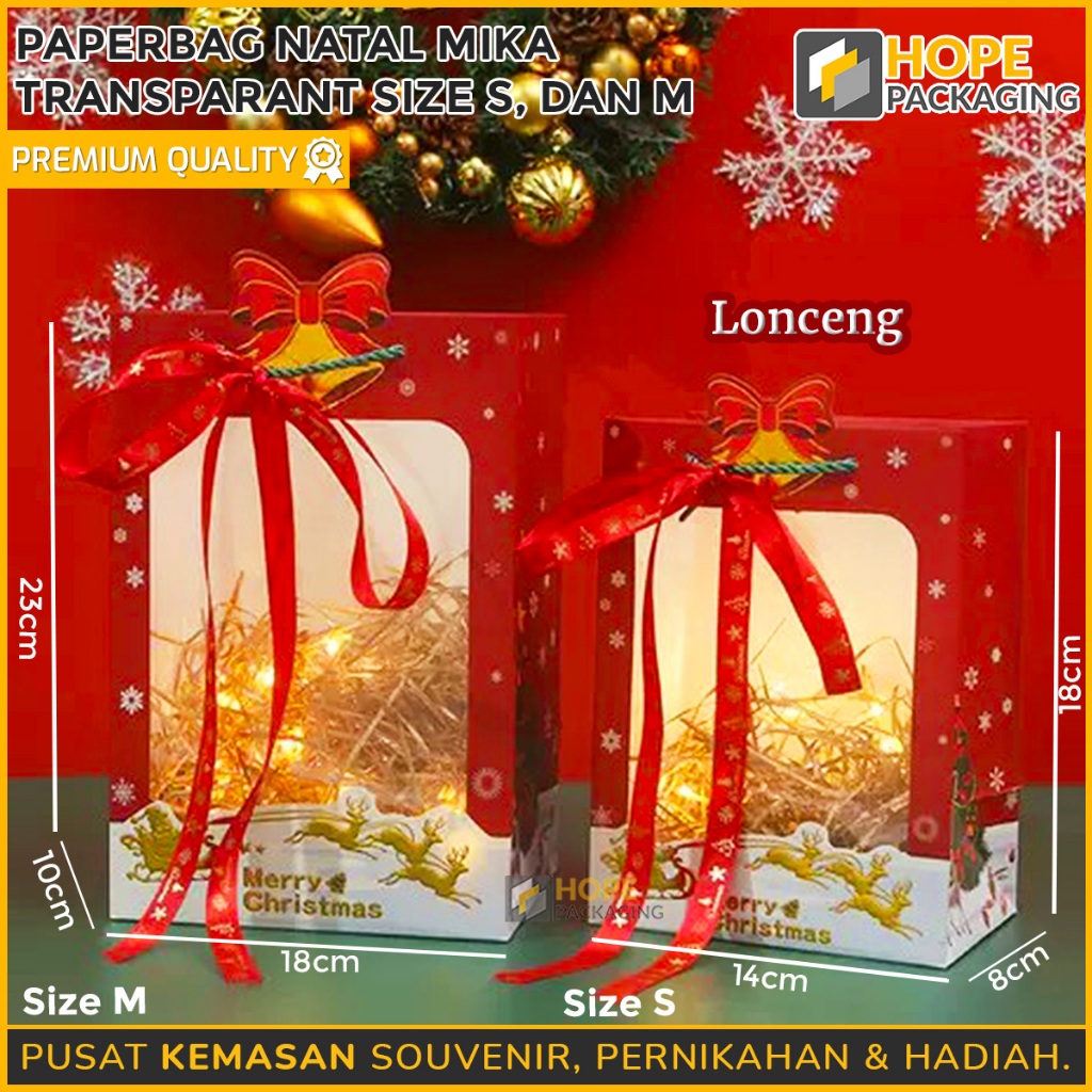 Jual Paper Box Natal Christmas Size : 14x 8x 18 cm / Tas Kado Natal ...
