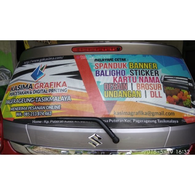Jual Stiker Kaca Belekang Mobil CALEG Stiker Oneway Kaca Belakang ...