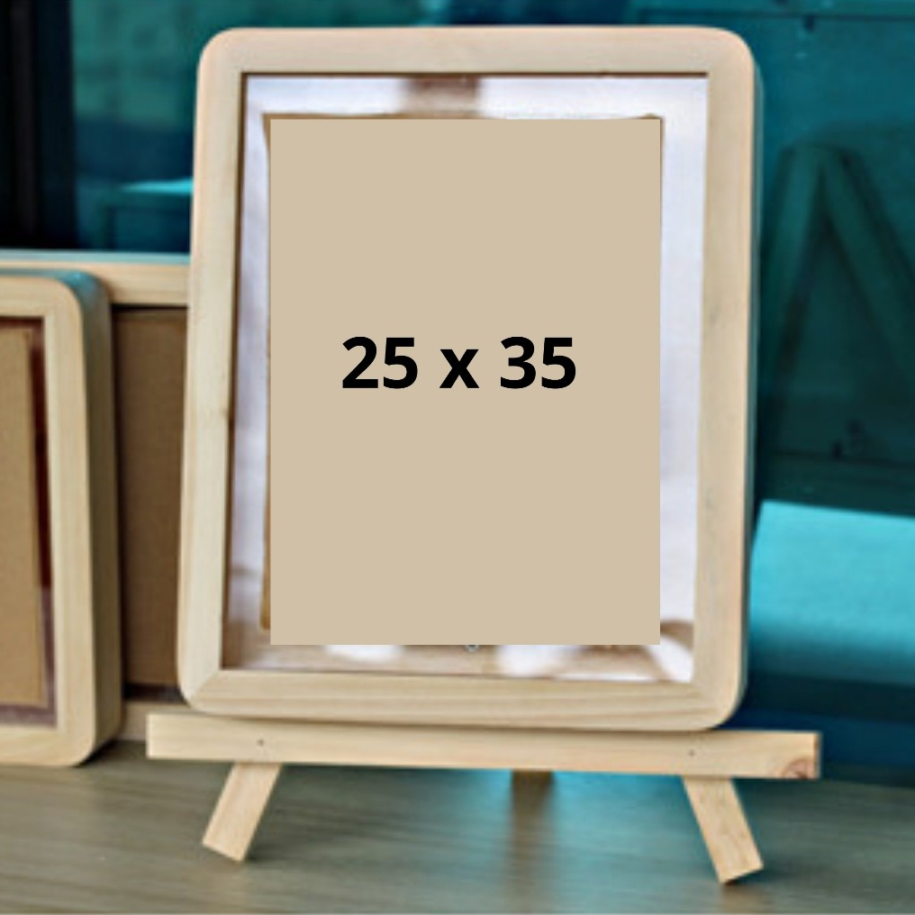 Jual Pigura / Frame Foto / Bingkai kayu 3D ukuran 25X35 (SUDUT TUMPUL ...