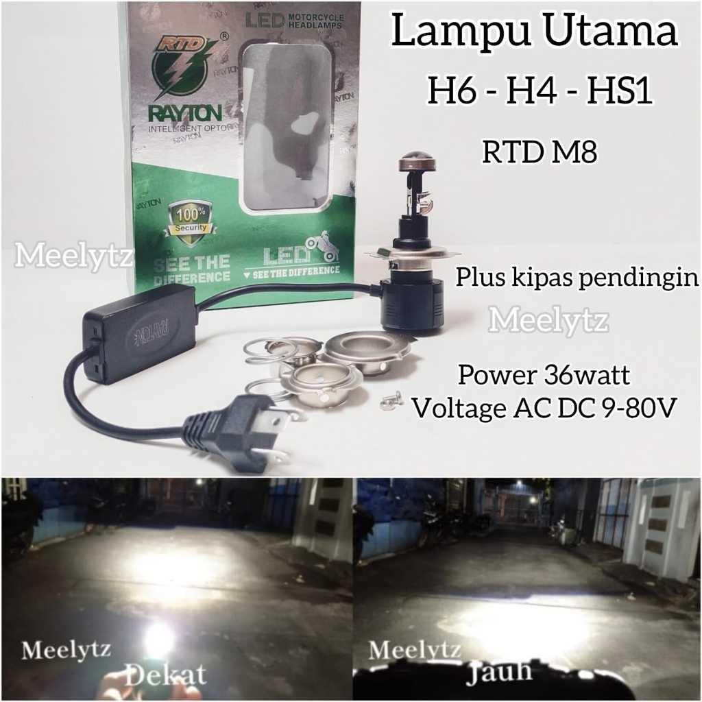 Jual Lampu Utama Led RTD M8 Mini Projector H6 H4 HS1 cut off motor mobil | Shopee Indonesia